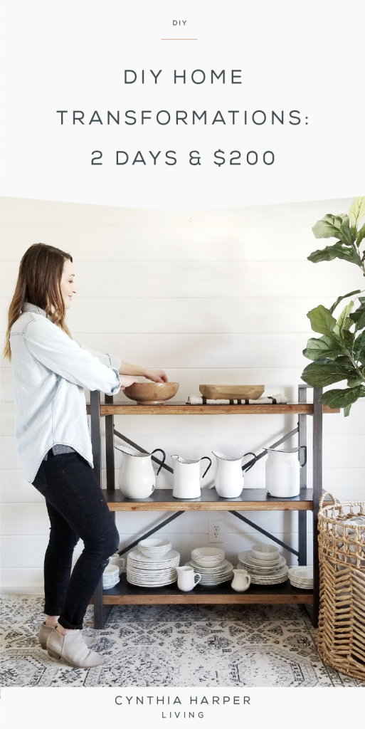 DIY Home Transformations: 2 Days - $200 Transformations - Showit Blog